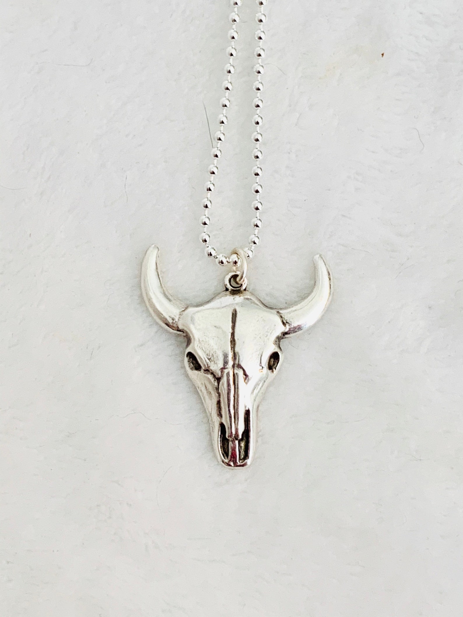 Bull Head Necklace for Men or Women Longhorn Pendant - Etsy