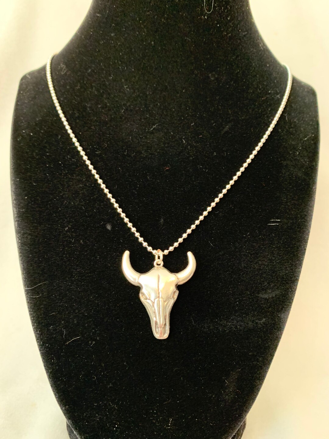 Bull Head Necklace for Men or Women Longhorn Pendant - Etsy