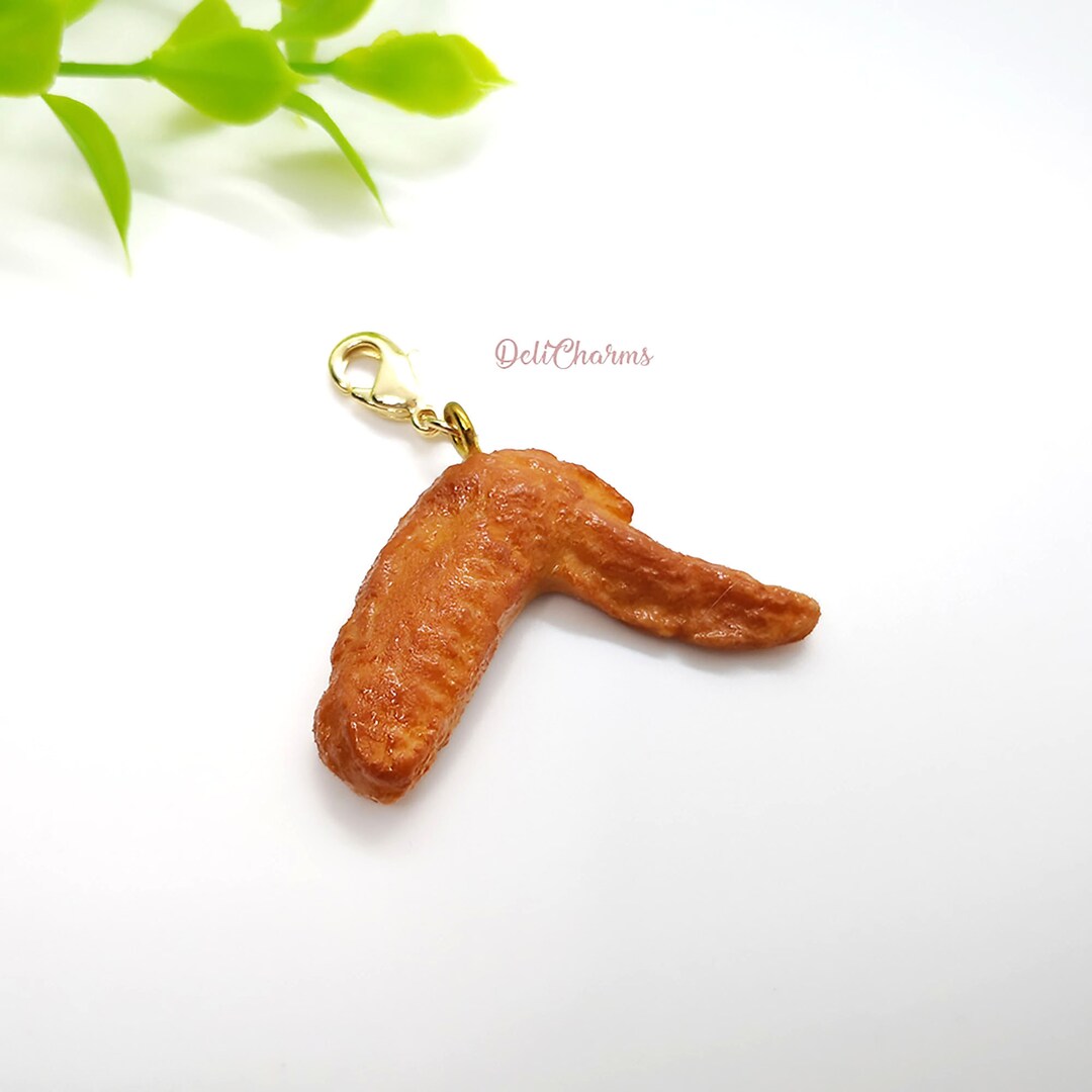 Chicken Wing Charm Phone Charm Bag Charm Food Charm Stitch - Etsy