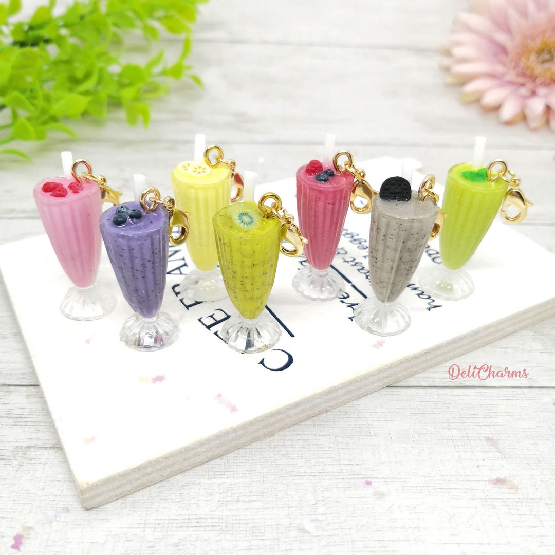 Miniature Smoothie Milkshake Charm Dollhouse Miniature Food Handmade ...
