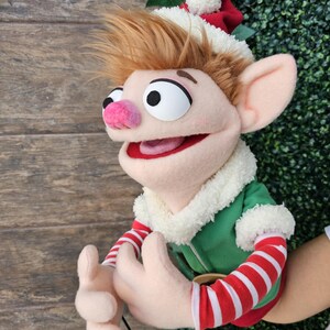 Christmas Elf Puppet Half-body Hand-rod Puppet - Etsy