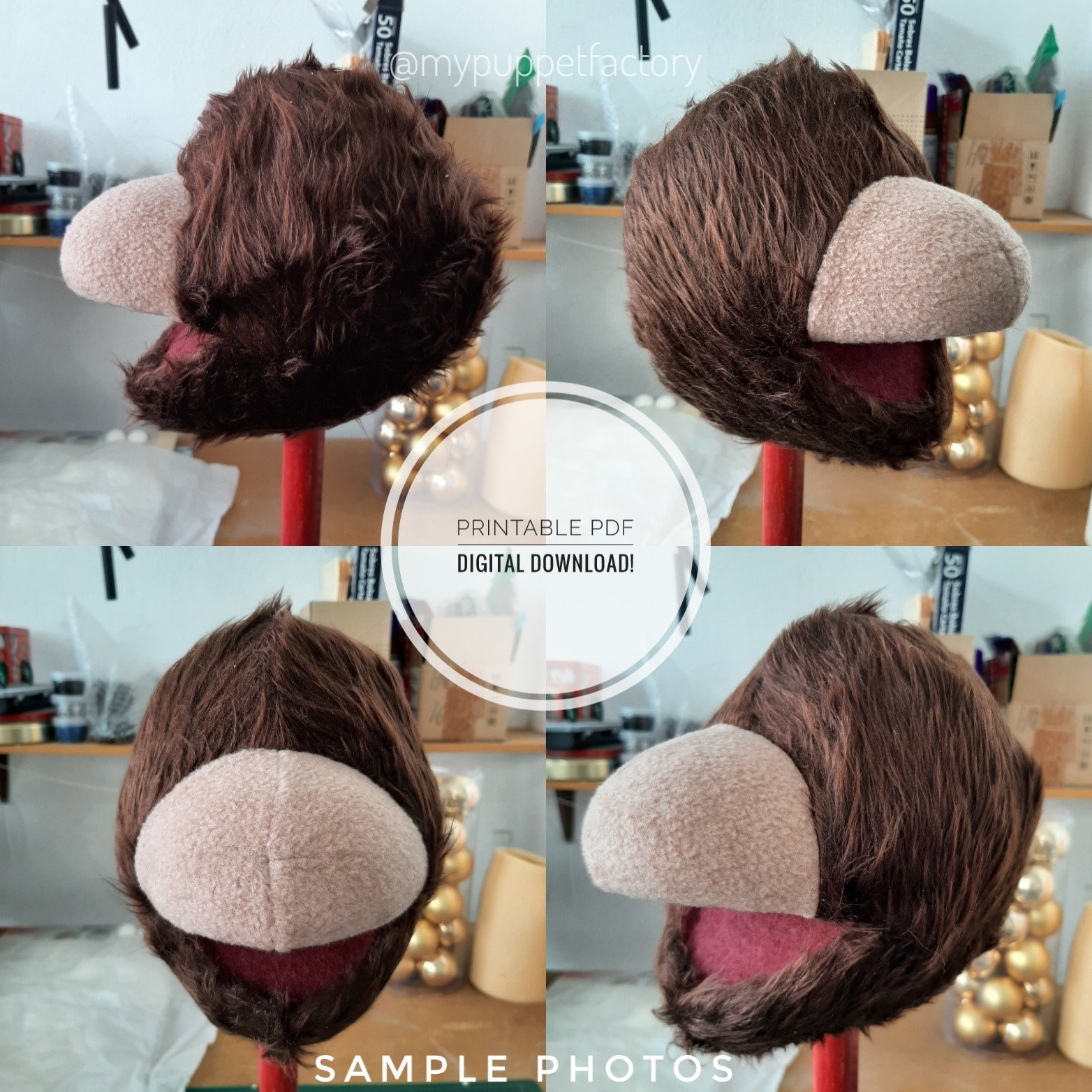 PDF Digital Download! Printable "head With Muzzle Pattern/ Foam Pattern ...