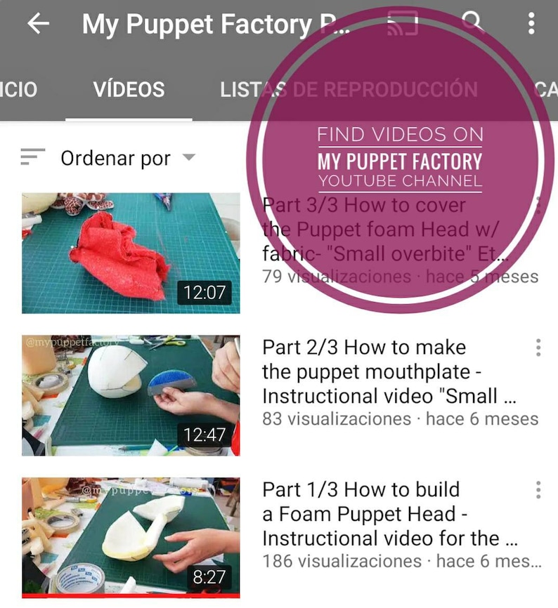 PDF Digital Download Printable Small overbite melon Head Puppet Pattern ...