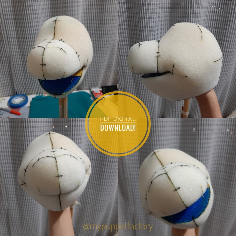 PDF Digital Download! Printable "head With Muzzle Pattern/ Foam Pattern ...