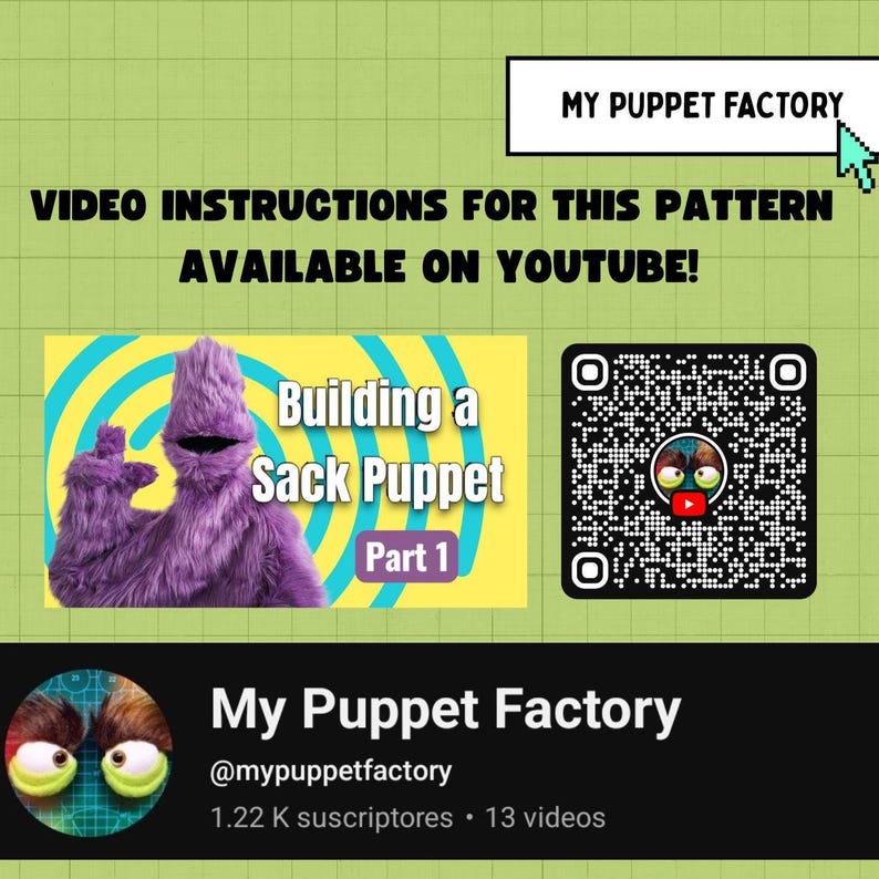 Pattern "big SACK Puppet" Pdf Printable File Digital Download - Etsy