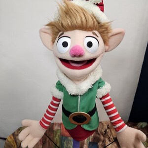 Christmas Elf Puppet Half-body Hand-rod Puppet - Etsy