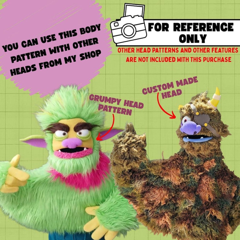 Pattern "big SACK Puppet" Pdf Printable File Digital Download - Etsy