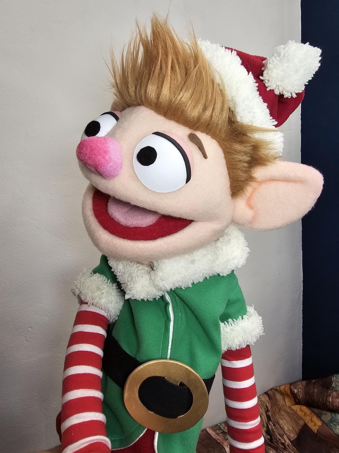 Christmas Elf Puppet Half-body Hand-rod Puppet - Etsy
