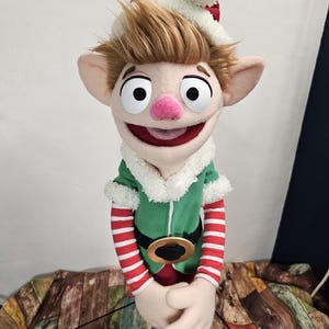Christmas Elf Puppet Half-body Hand-rod Puppet - Etsy