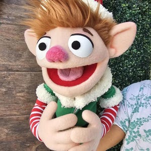 Christmas Elf Puppet Half-body Hand-rod Puppet - Etsy
