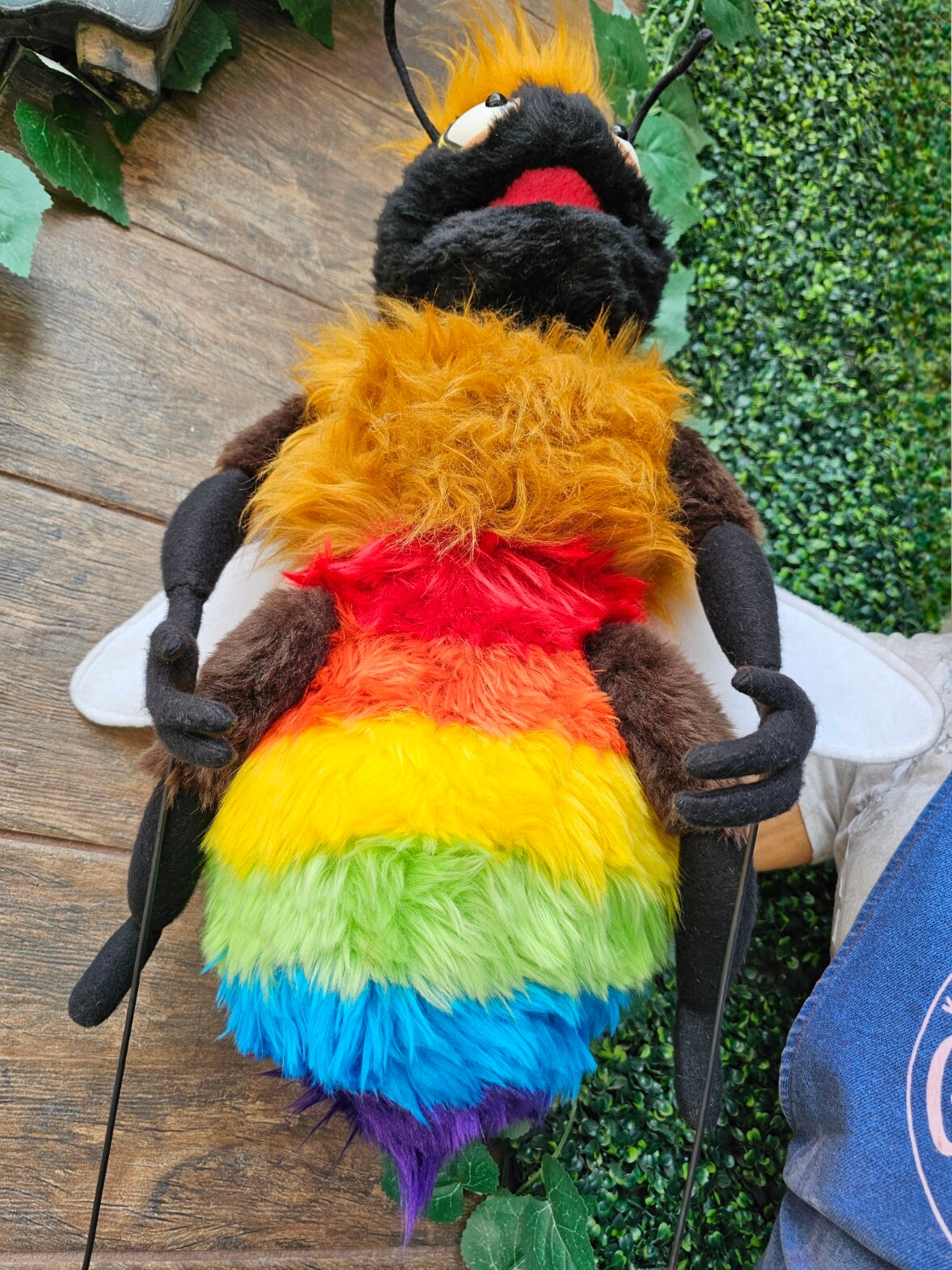 Rainbow Bee, Hand Rod Full-body Puppet // Rainbow Bee Hand and Rod ...