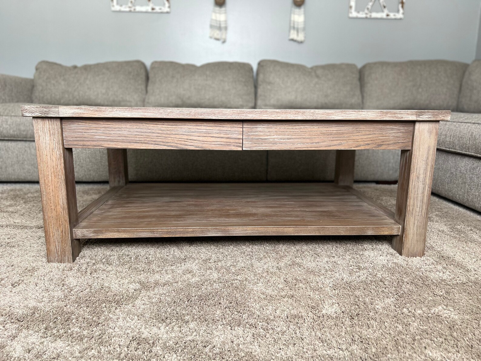 Oak Coffee Table - Etsy