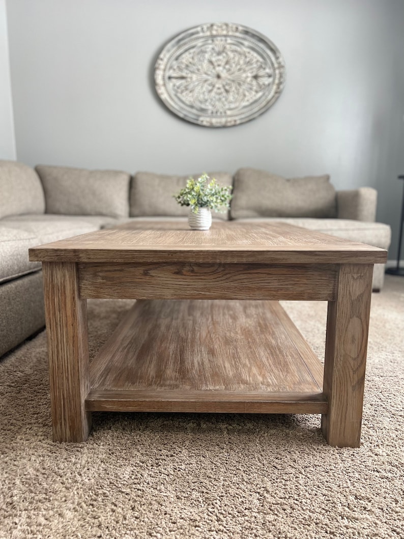 Oak Coffee Table - Etsy