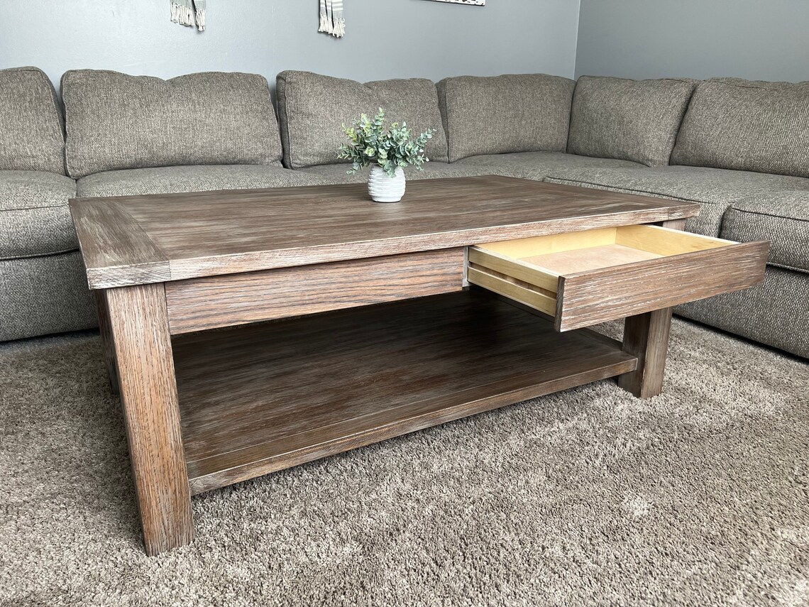 Oak Coffee Table - Etsy