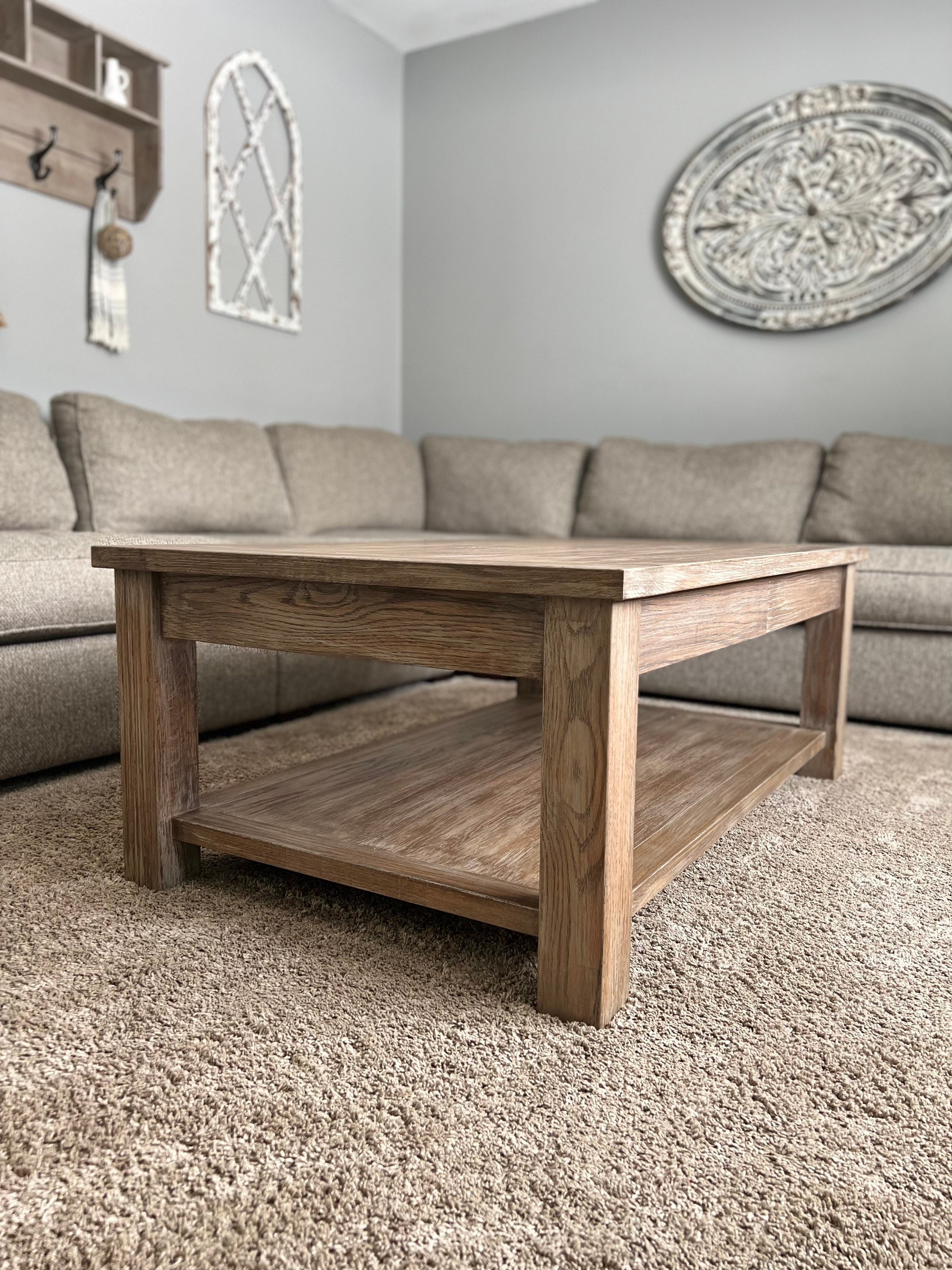 Oak Coffee Table - Etsy