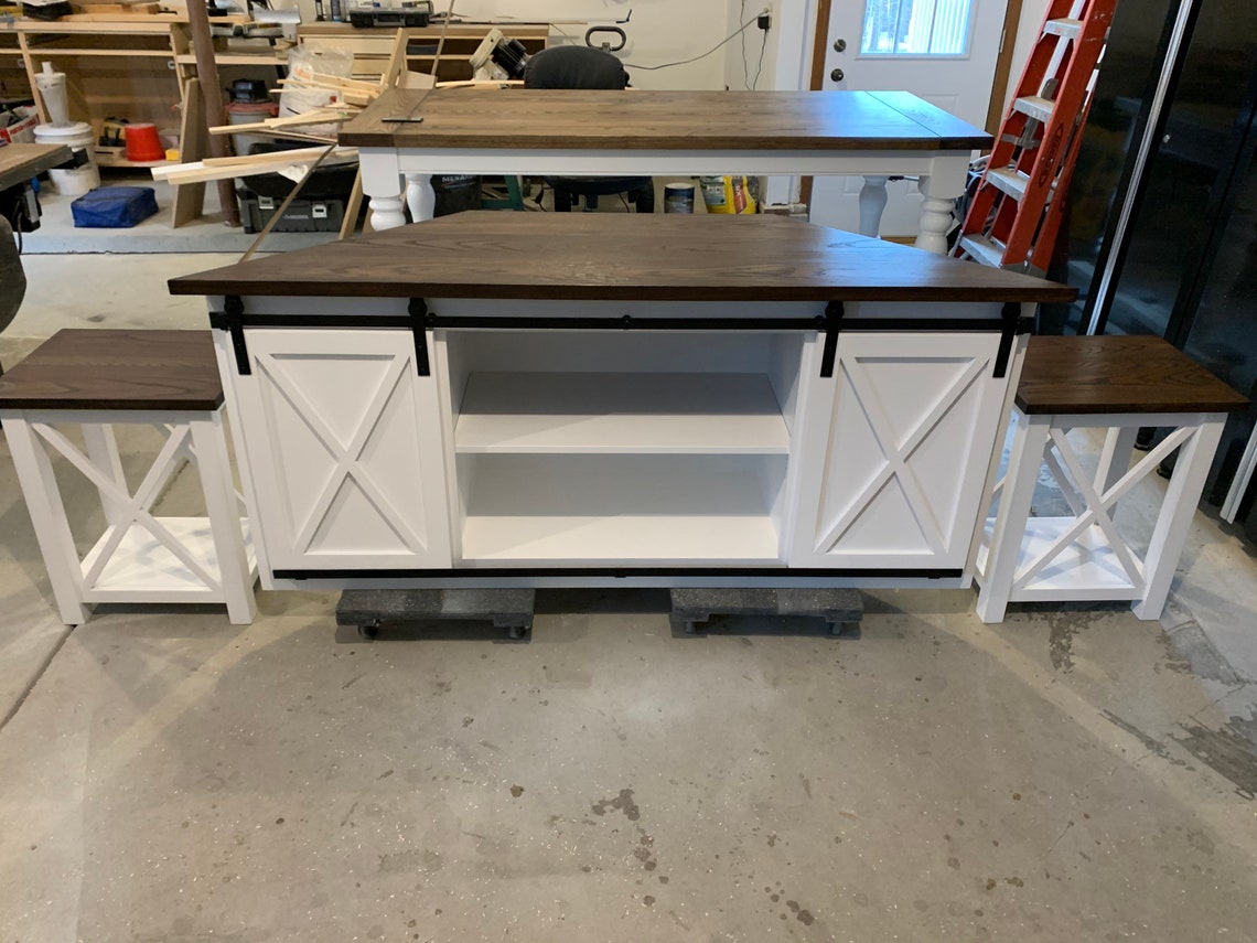 Corner Barn Door Console - Etsy
