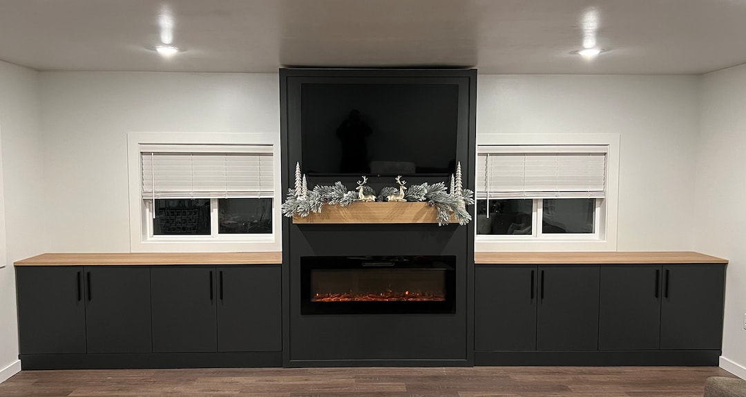 Fireplace and Built-in Cabinets - Etsy