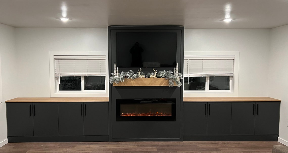 Fireplace and Built-in Cabinets - Etsy