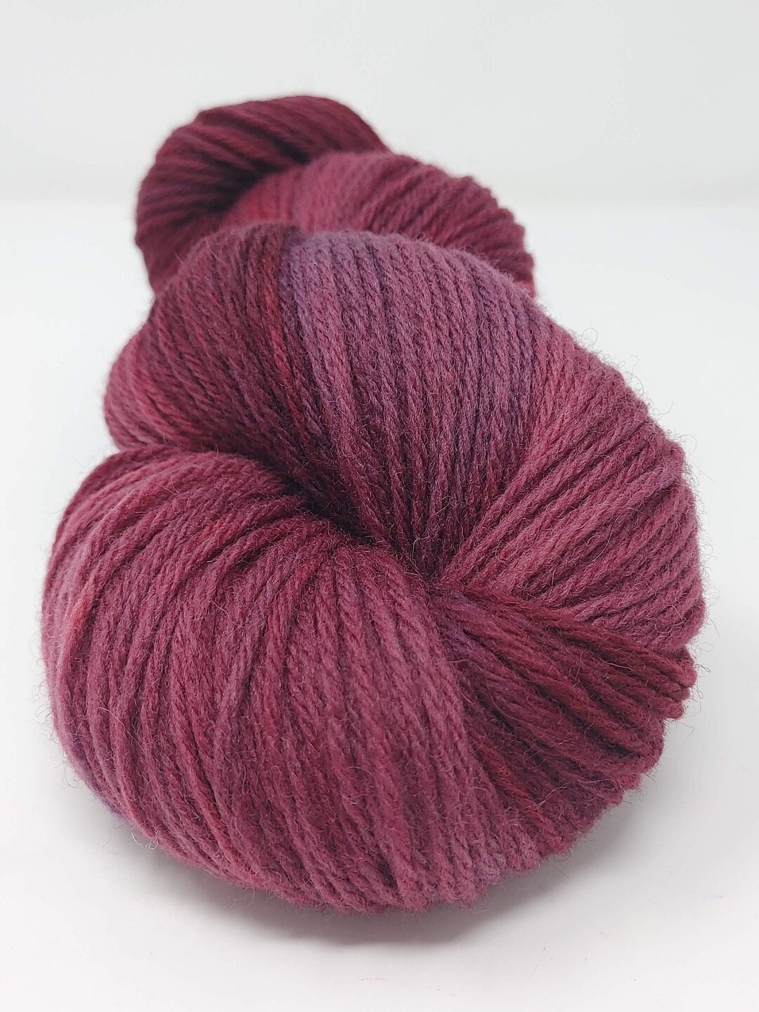 Burgundy Bouquet: Hand-dyed DK Weight 100% Wool Yarn, Rustic Tonal ...