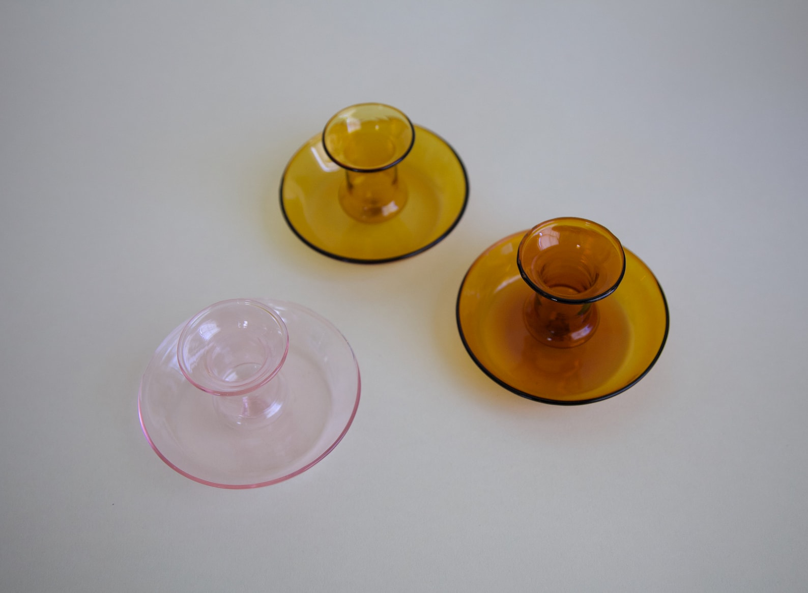 Flared Daffodil Glass Taper Candle Holder in 4 Color Options | Colorful ...