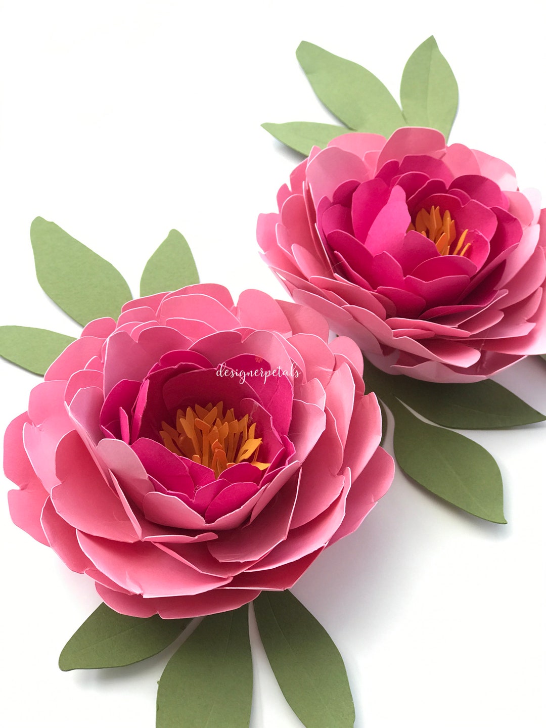 Peony Flower | Easy Paper Flowers | Peony Paper Flowers | PDF & SVG ...