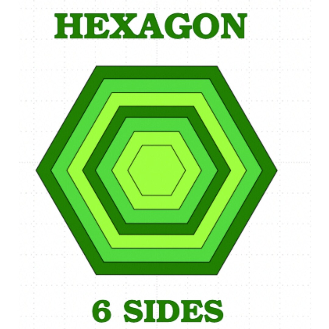 Hexagon Paper Flower Bases: 7 Sizes, DIY Templates (PDF Pattern) - Etsy