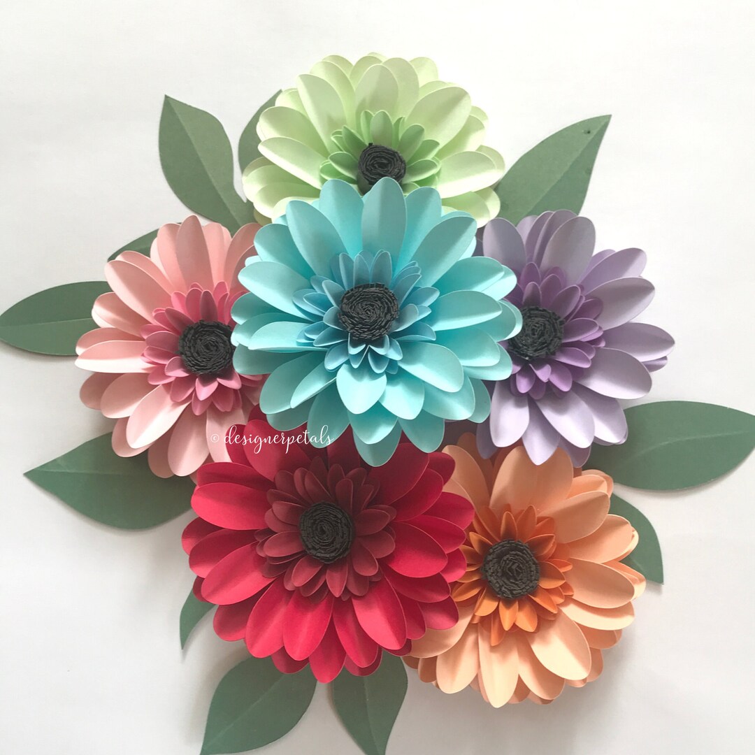 Paper Gerbera Template: DIY 3D Flower SVG & PDF (digital Download) - Etsy