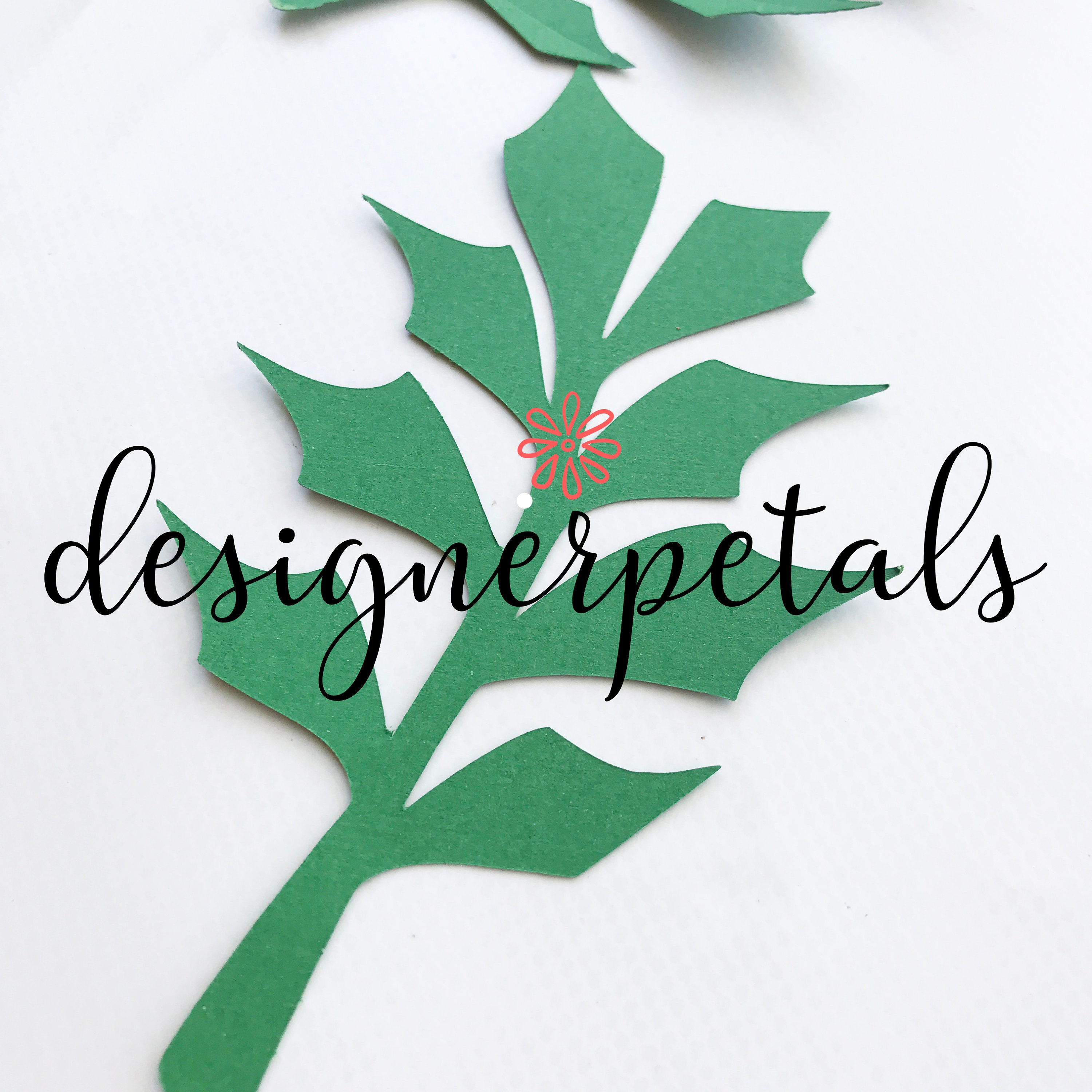 Holly Leaf Template Christmas Paper Flowers SVG Leaf - Etsy Israel