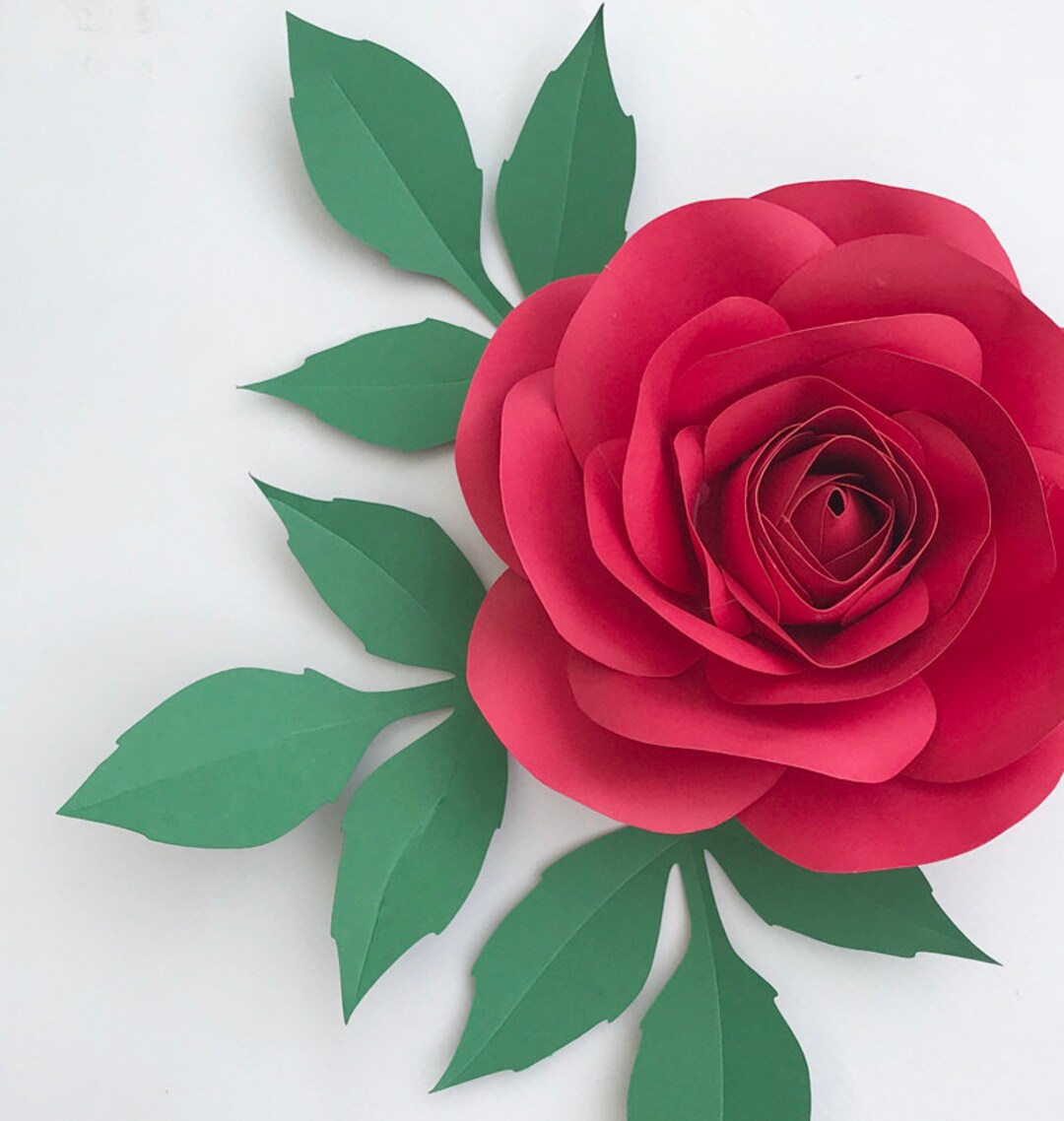 Leaf Template | DIY Paper Flowers | Digital Leaf Pattern | Making Paper ...