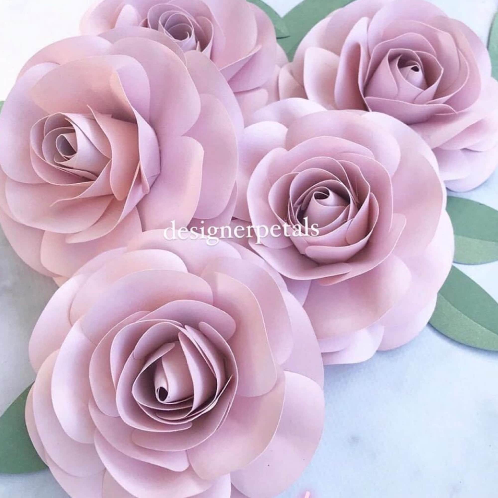 Small Paper Rose Template | DIY Paper Flower | Paper Flower File | Easy ...