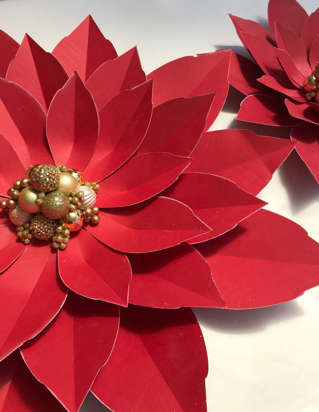 Large Poinsettia Paper Flower DIY | 3D Christmas Decor (PDF Pattern) - Etsy