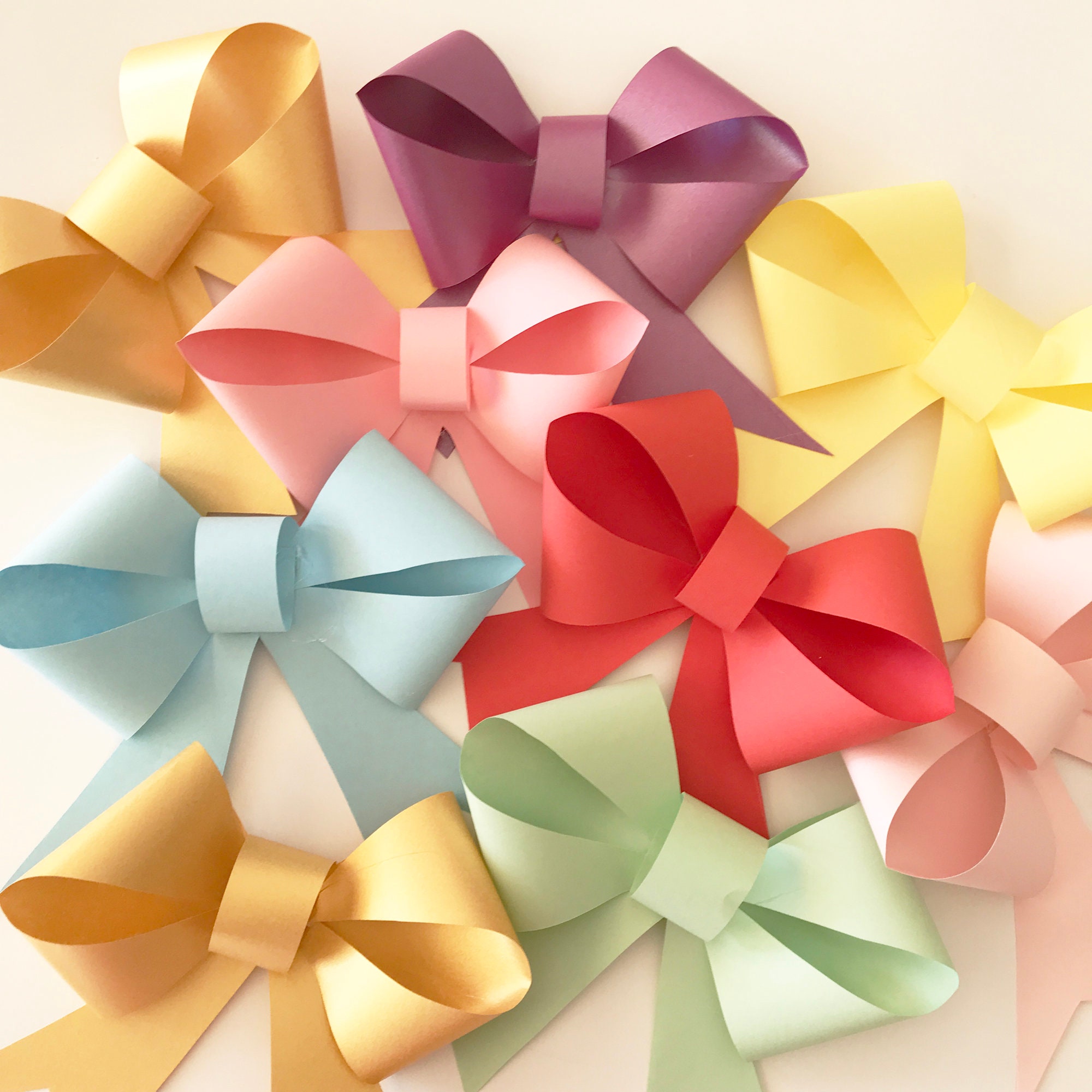 How to Make Paper Bows Quick and Easy Easy Paper Craft - Etsy
