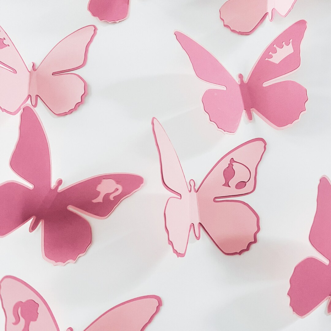 Barbie Party Decor | Barbie Butterflies | Pink Butterfly Decor | Barbie ...