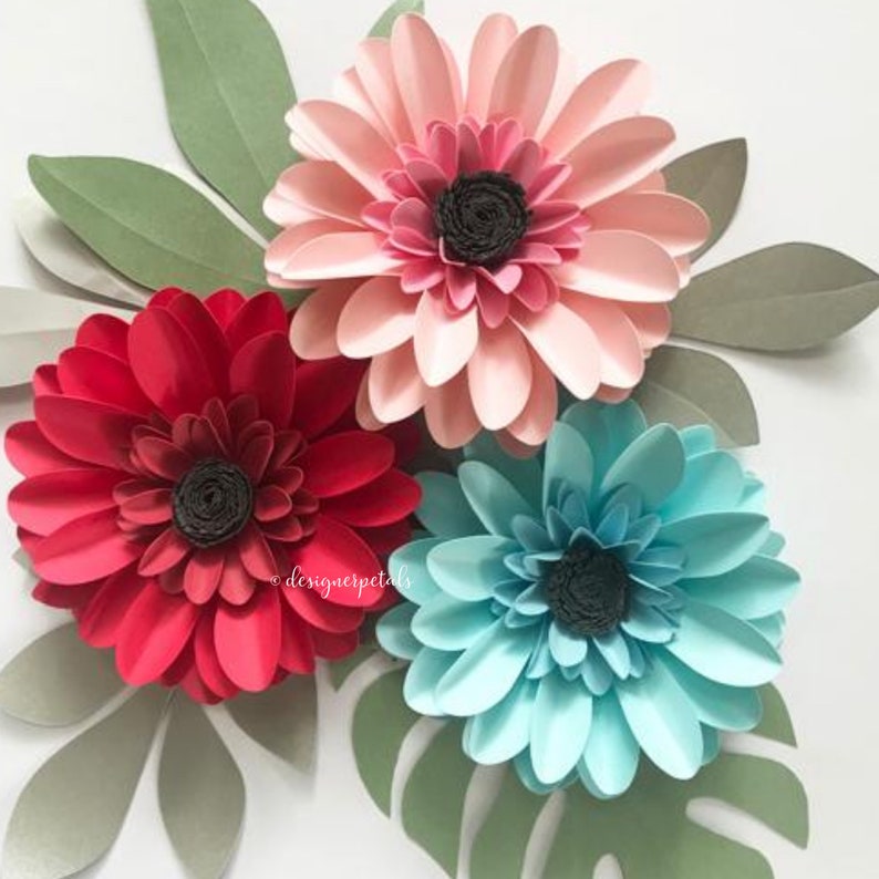 Paper Gerbera Template: DIY 3D Flower SVG & PDF (digital Download) - Etsy