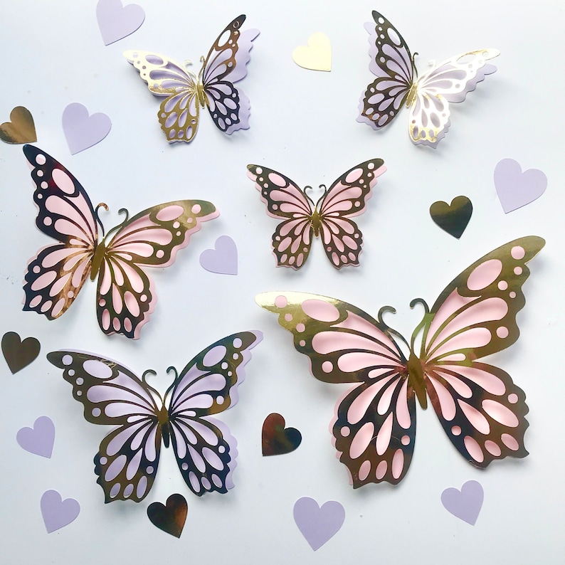 Gold Paper Butterfly 3D Butterfly Gold Butterfly Wedding - Etsy