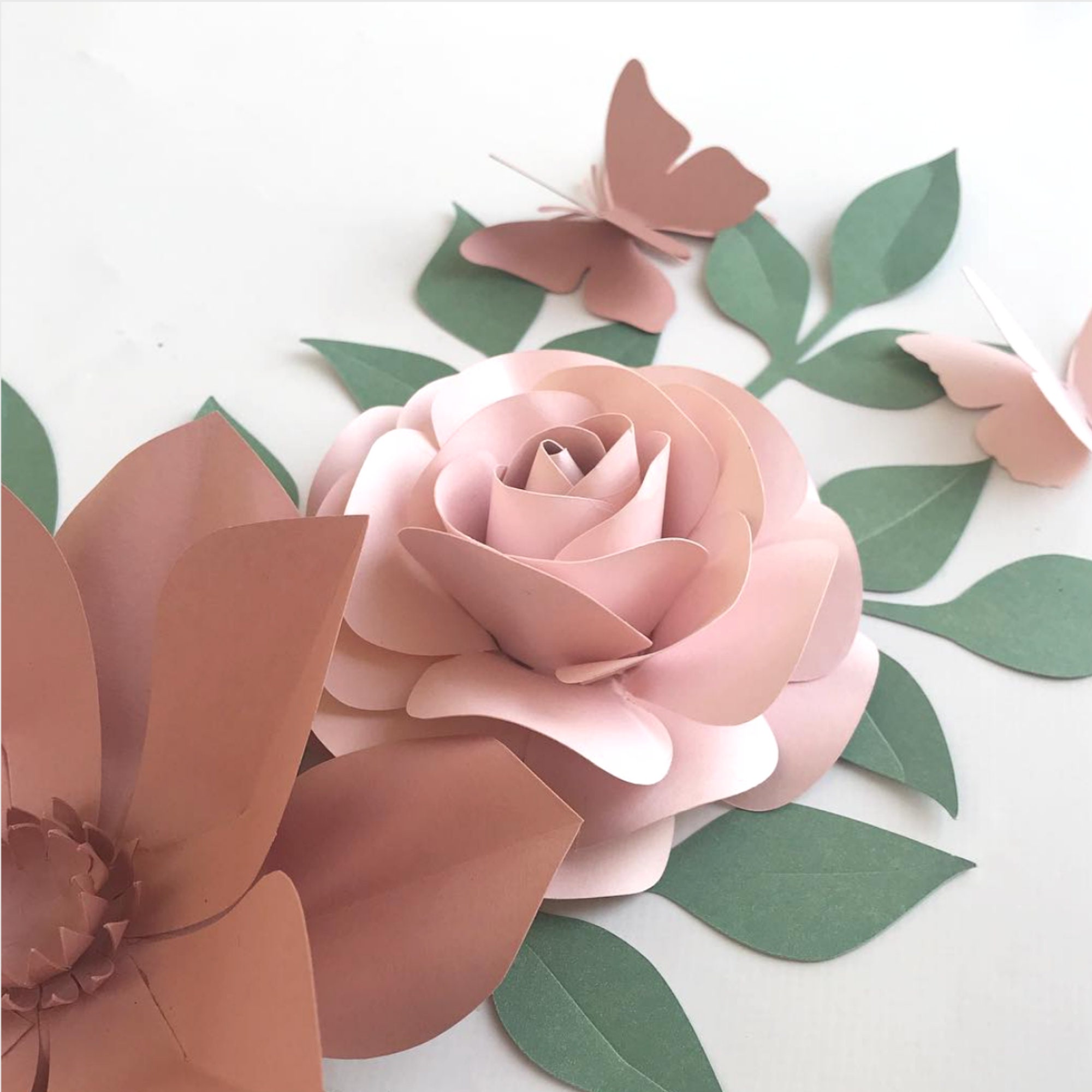 Small Paper Rose Template DIY Paper Flower Paper Flower - Etsy