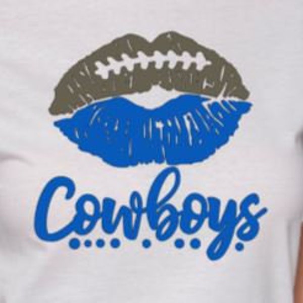Dallas Cowboys Lips Decal - Etsy