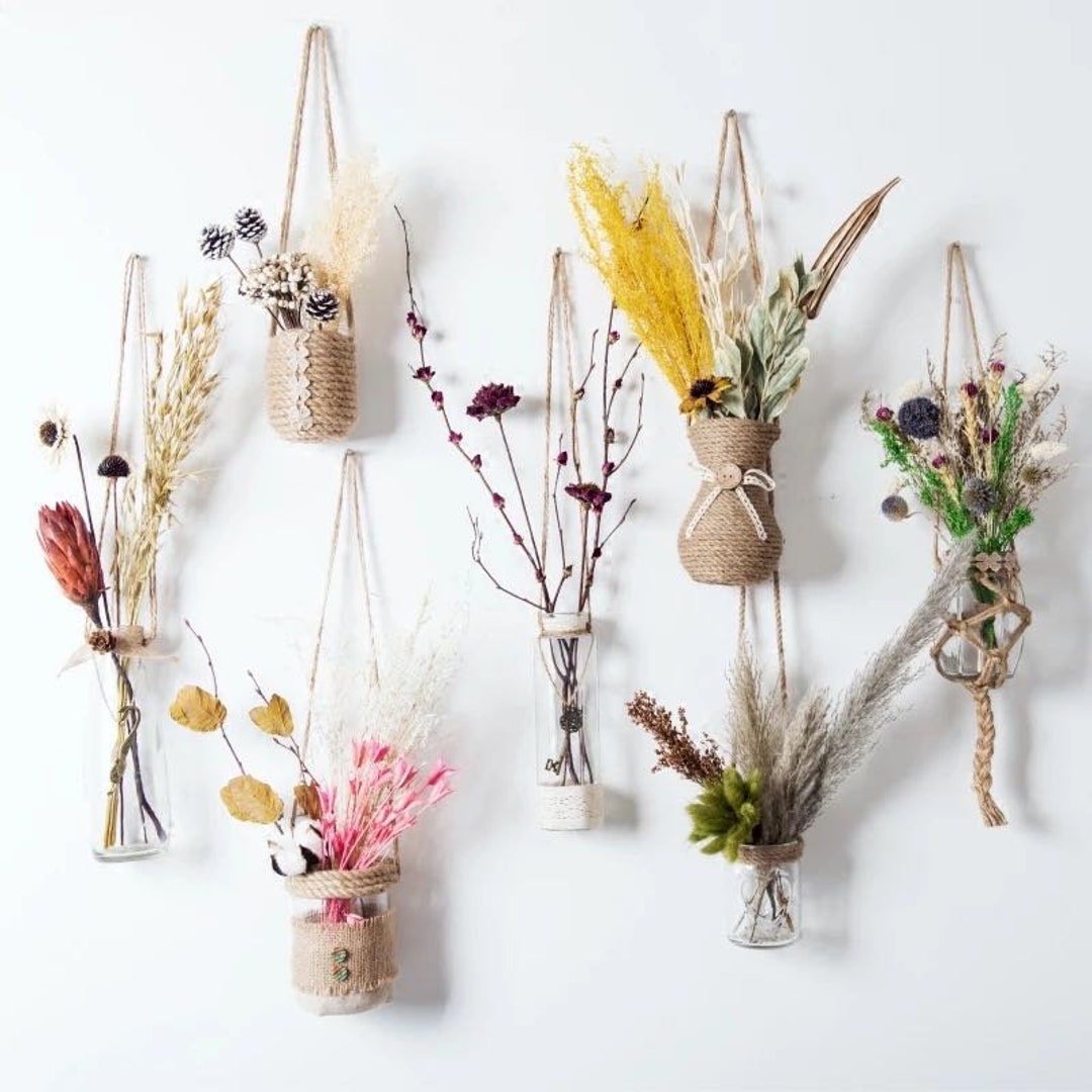 Dried Bouquet With Vase, Natural Dried Flower, Flower Decor, Dried ...
