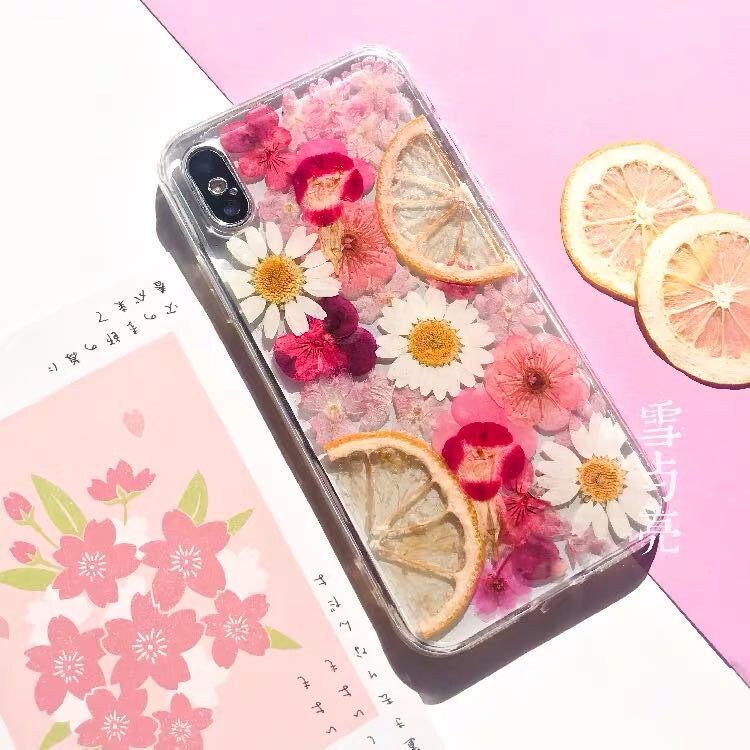 Handmade Phone Case/ Pressed Flower Phone Case/ Pressed Fruit - Etsy