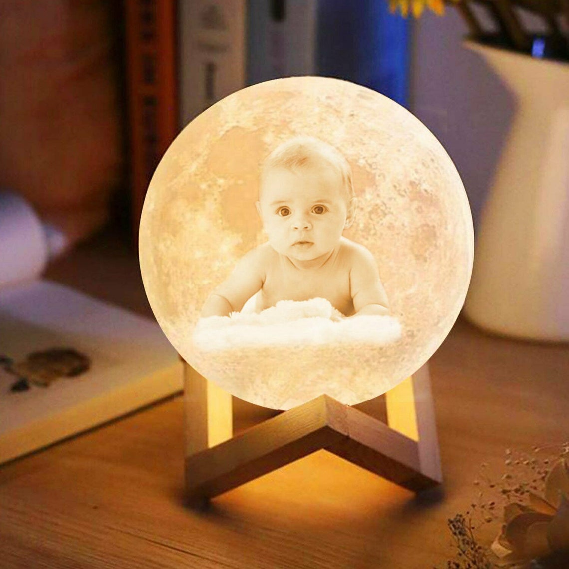3D Printing Moon Lamp Customized Christmas Gift Birthday Gift - Etsy