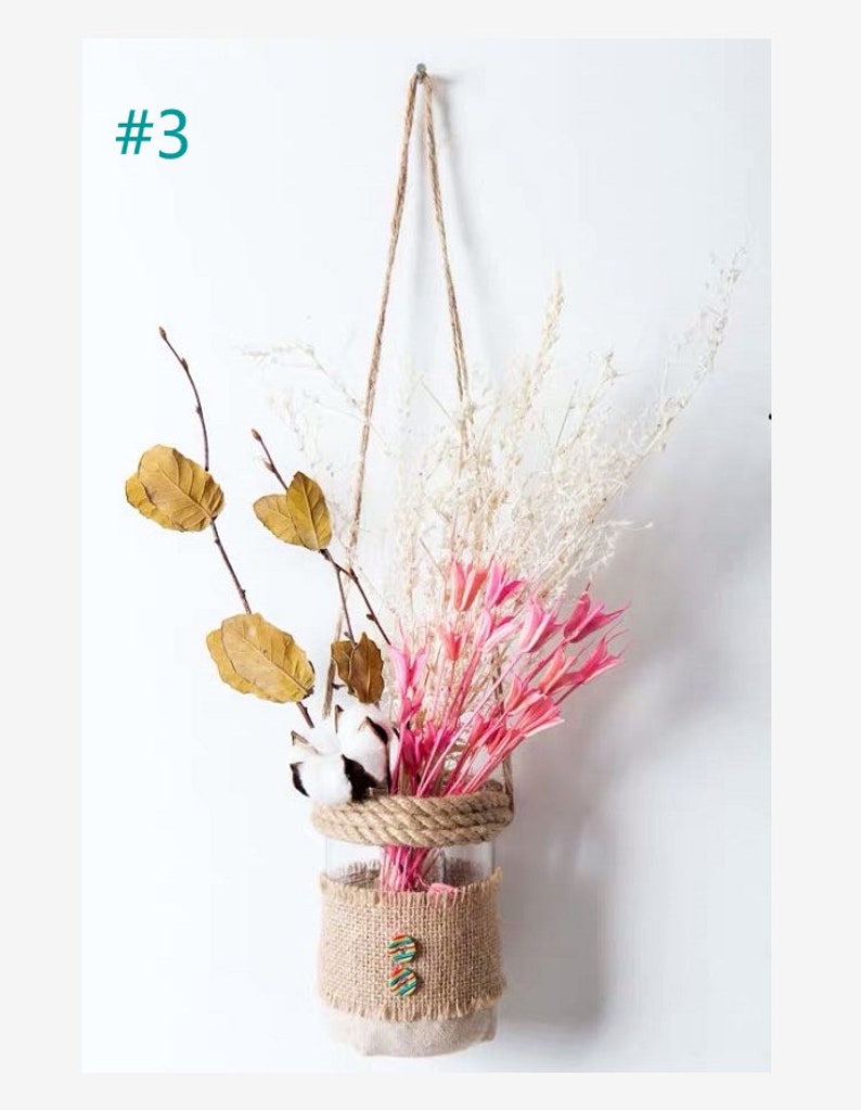 Ramo seco con jarrón flor seca natural decoración floral - Etsy España
