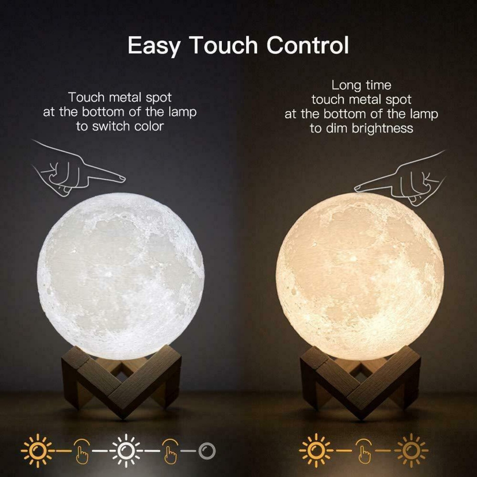 3D Printing Moon Lamp Customized Christmas Gift Birthday Gift - Etsy