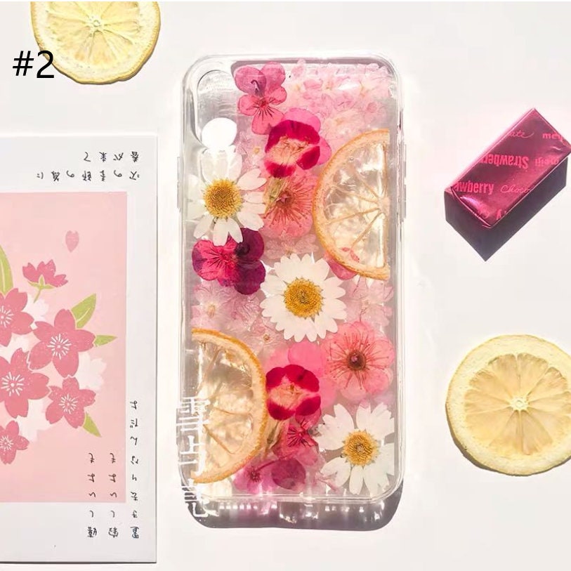 Handmade Phone Case/ Pressed Flower Phone Case/ Pressed Fruit - Etsy