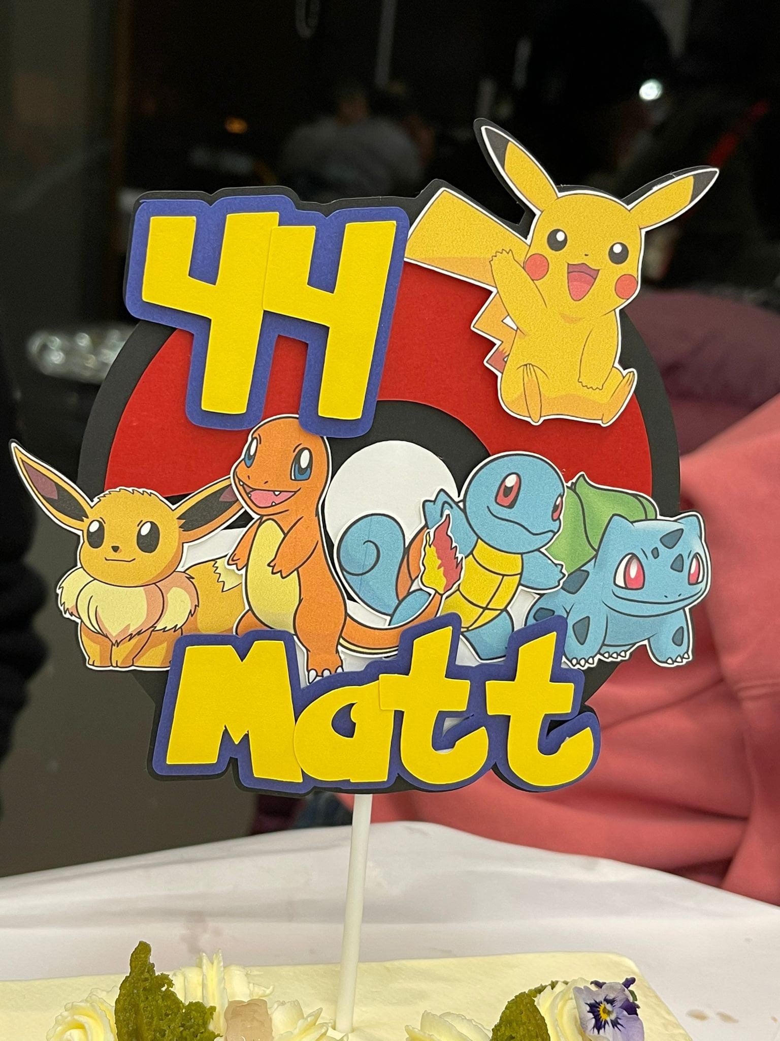 Pokemon Cake Topper Personalised Cake Topper Pokemon - Etsy