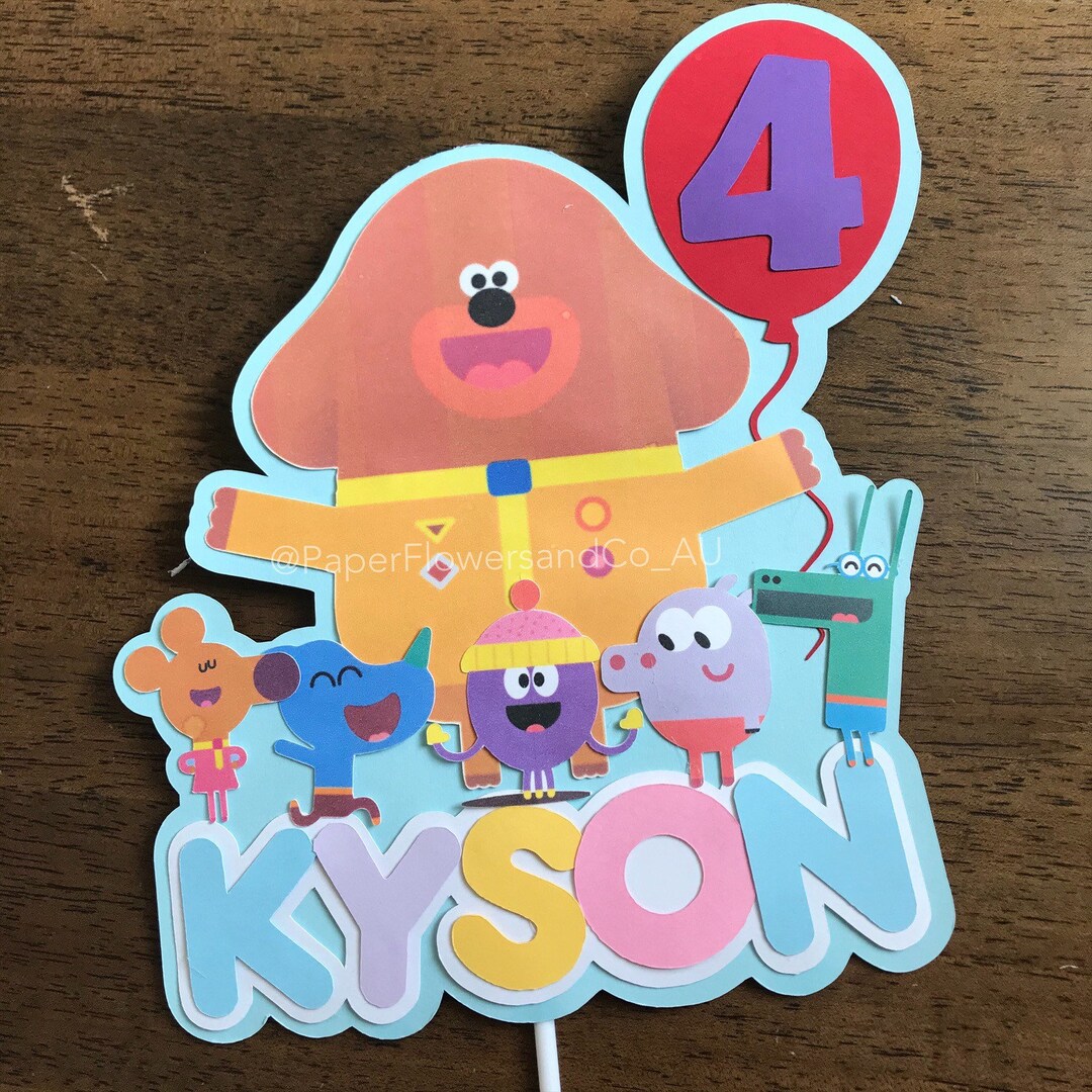 Hey Duggee Cake Topper/custom Hey Duggee Cake Topper/birthday Cake ...