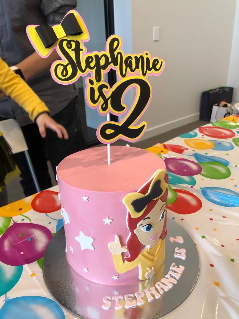 Emma Wiggle Cake Topper/yellow Wiggle Cake Topper/custom Cake | Etsy