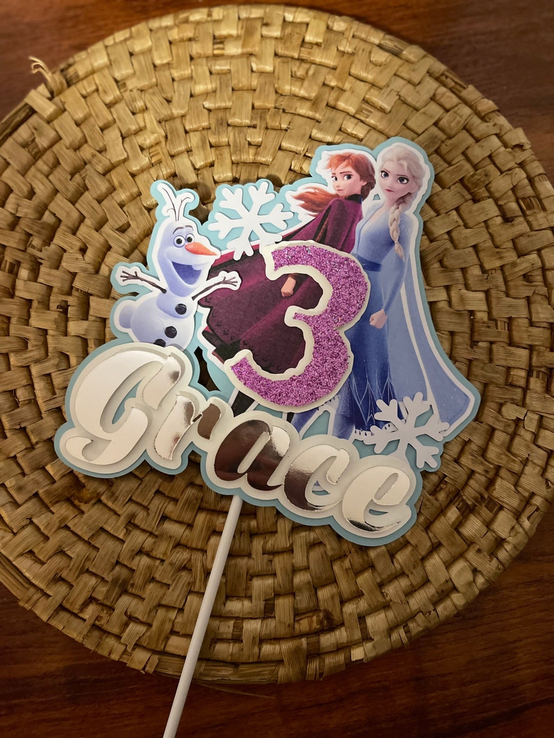 Frozen Cake Topper, Disney Frozen Cake Topper, Elsa Anna Cake Topper ...