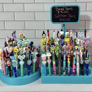 Pen Display W/optional Chalkboard Sign and Personalization - Etsy