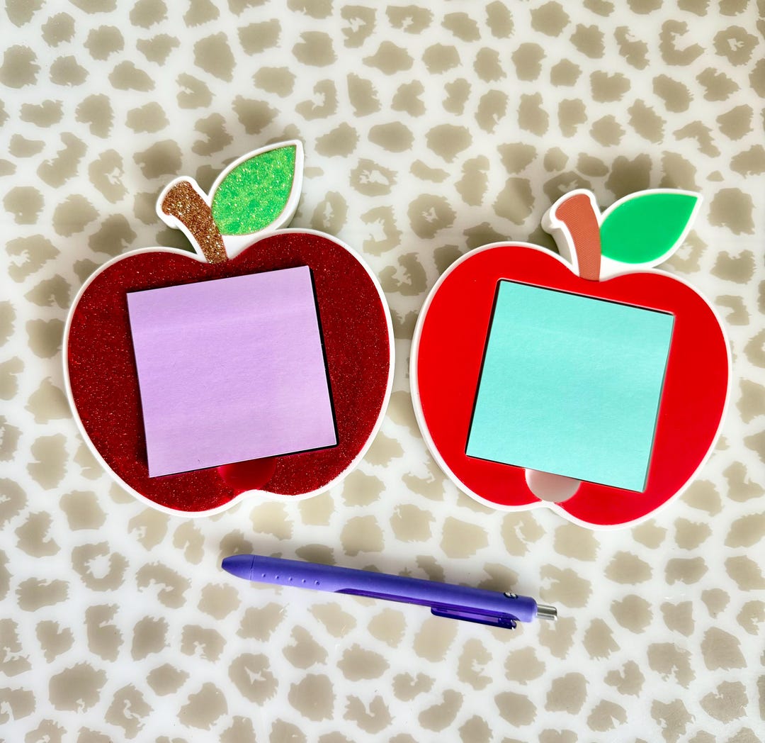 Teacher Apple Sticky Note Pad Holder, Teacher Gift, Sticky Note, Pencil ...