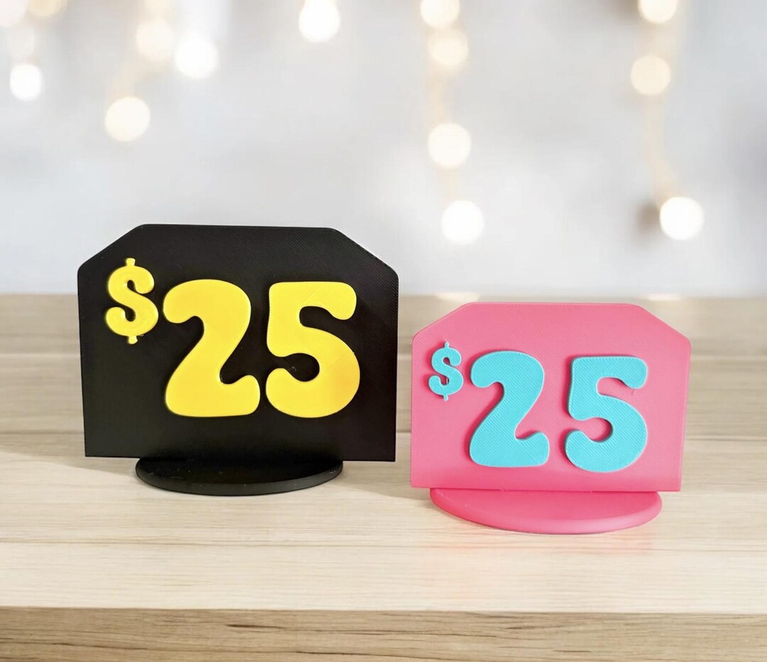 Vendor/store Price Tag Stands Trapezoid - Etsy